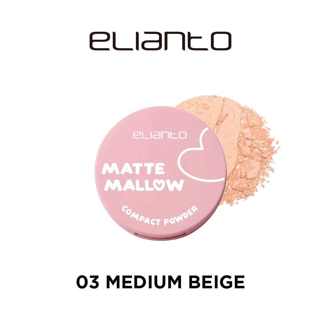Elianto Matte Mallow Compact Powder - Lightweight & Smooth Formula